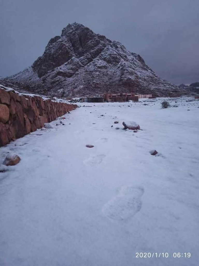In Photos: Egypt’s Saint Catherine Covered In Snow | Egyptian Streets
