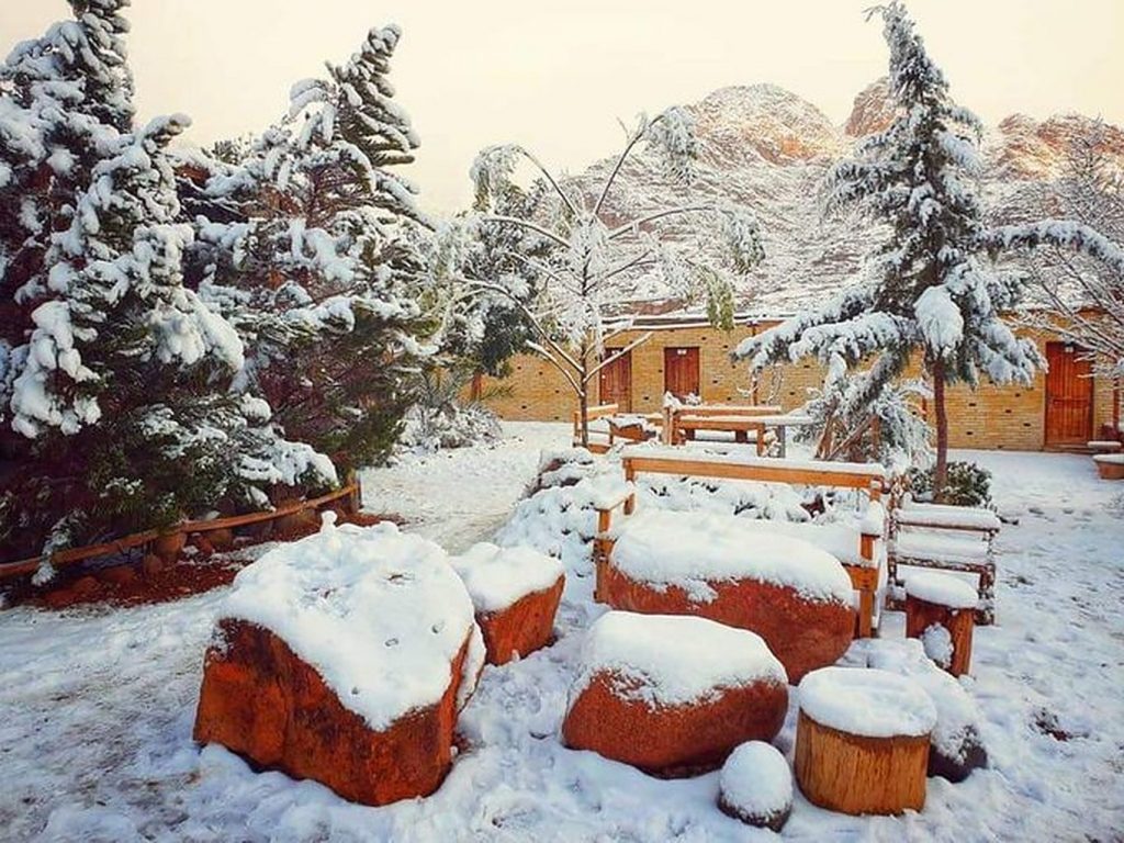In Photos: Egypt’s Saint Catherine Covered In Snow | Egyptian Streets